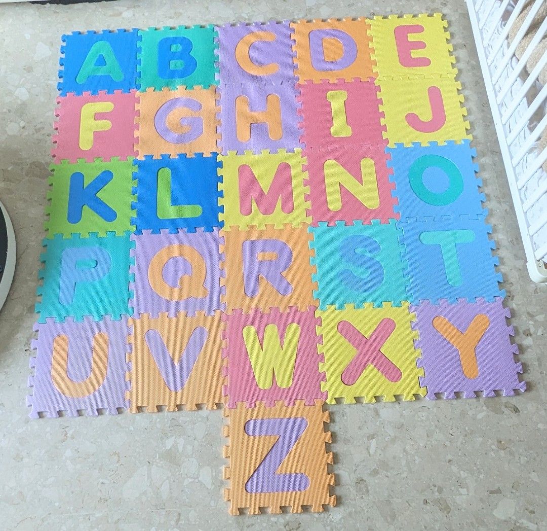 Alphabet foam puzzle mat, Babies & Kids, Infant Playtime on Carousell