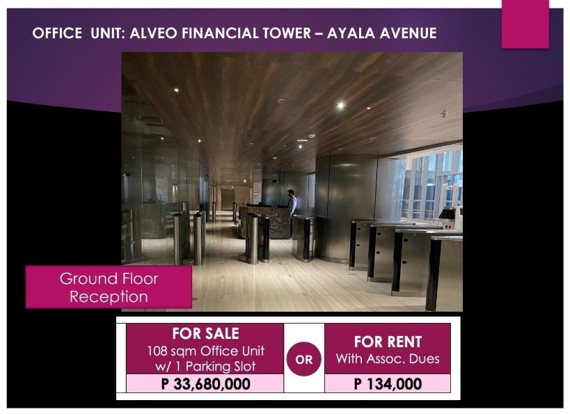 ALVEO FINANCIAL TOWER OFFICE SPACE FOR SALE - MAKATI CITY, Property ...