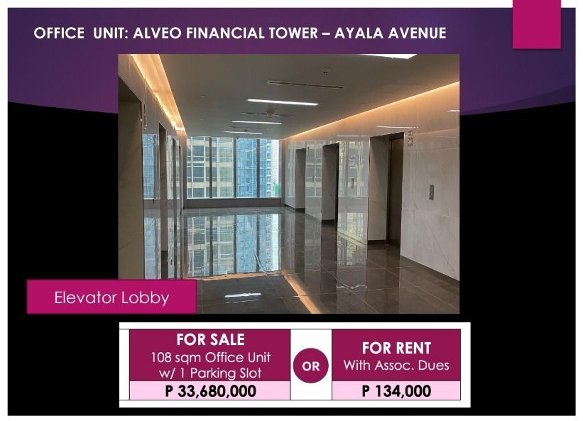 ALVEO FINANCIAL TOWER OFFICE SPACE FOR SALE - MAKATI CITY, Property ...