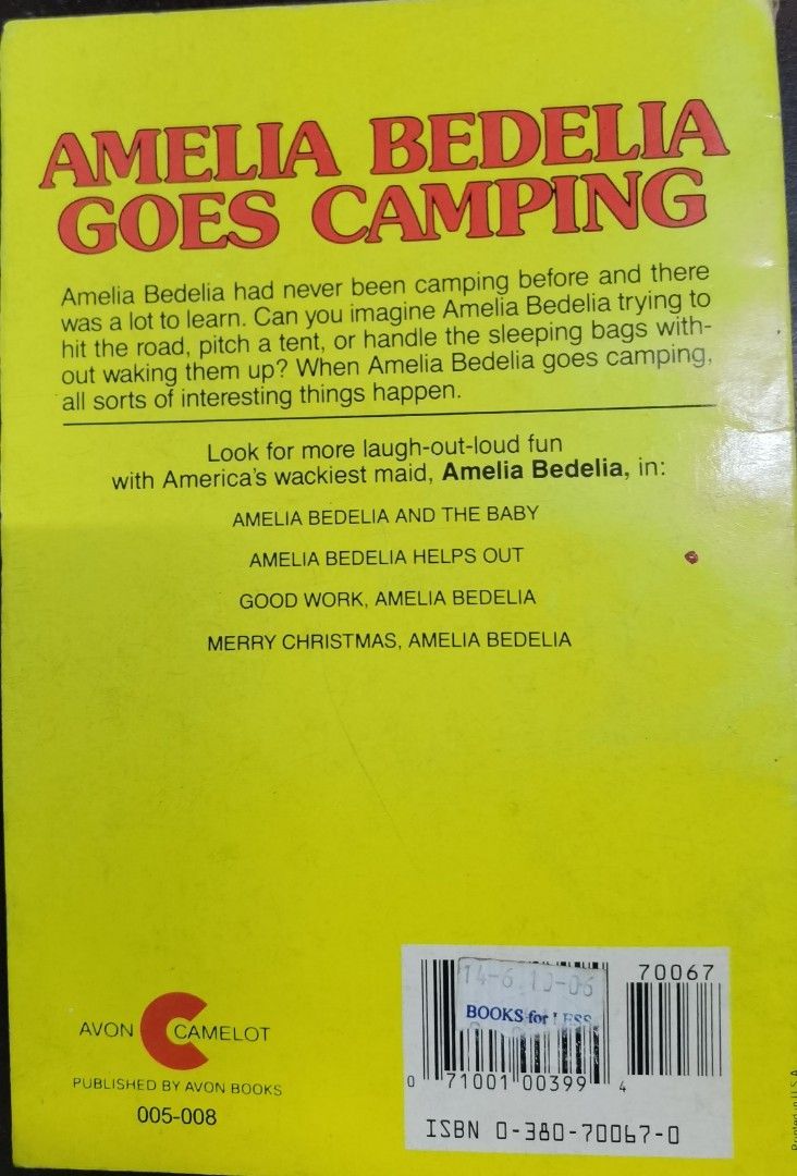 Amelia Bedelia Goes Camping, Hobbies & Toys, Books & Magazines ...