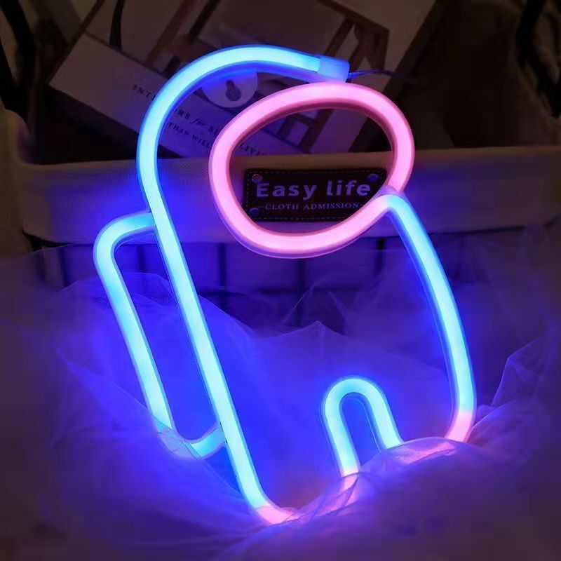 Among us sus crewmate neon led lights battery operated or usb ...