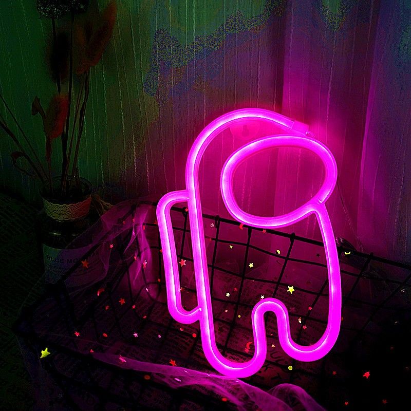 Among us sus crewmate neon led lights battery operated or usb ...
