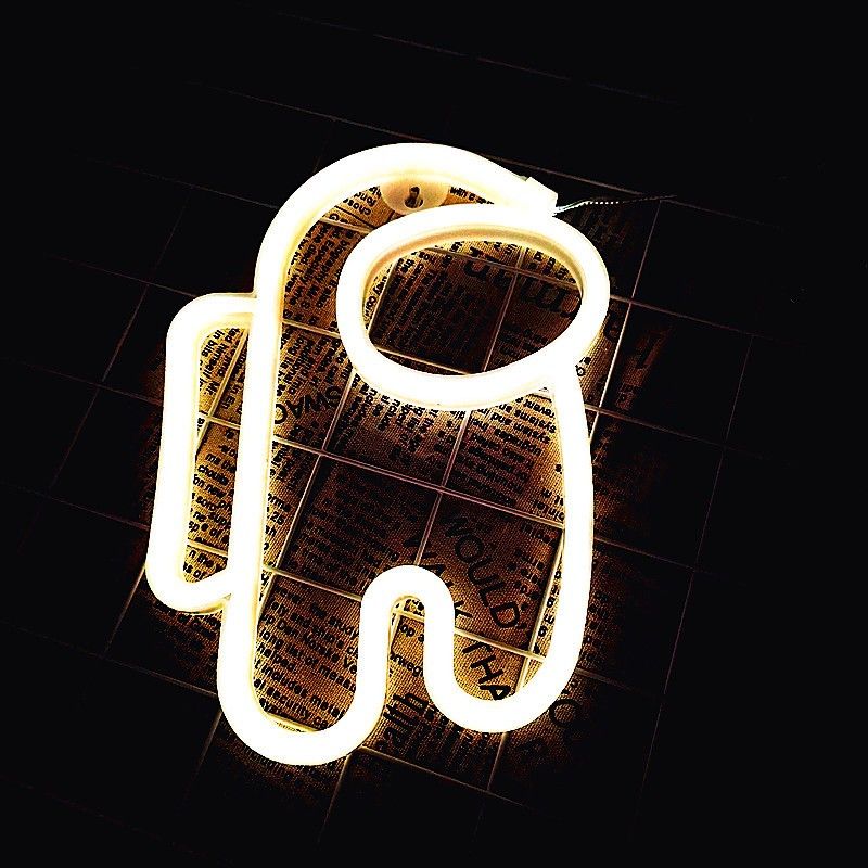 Among us sus crewmate neon led lights battery operated or usb ...