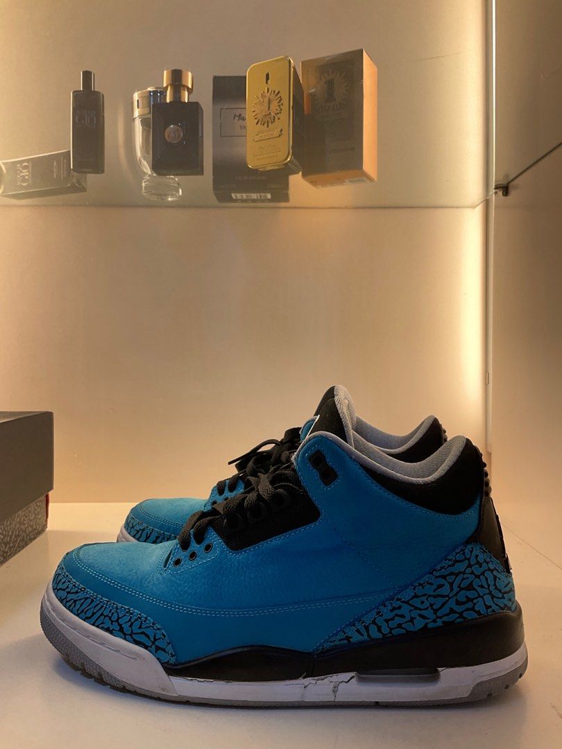 Authentic Air Jordan 3 Powder Blue, Men's Fashion, Footwear, Sneakers ...