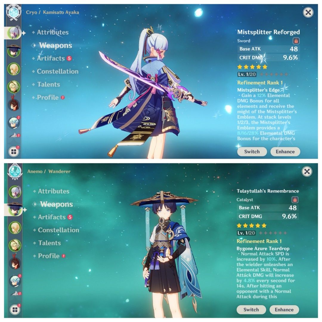 Ayaka Signature, Wanderer Signature Ar7 Starter Genshin Impact, Video ...