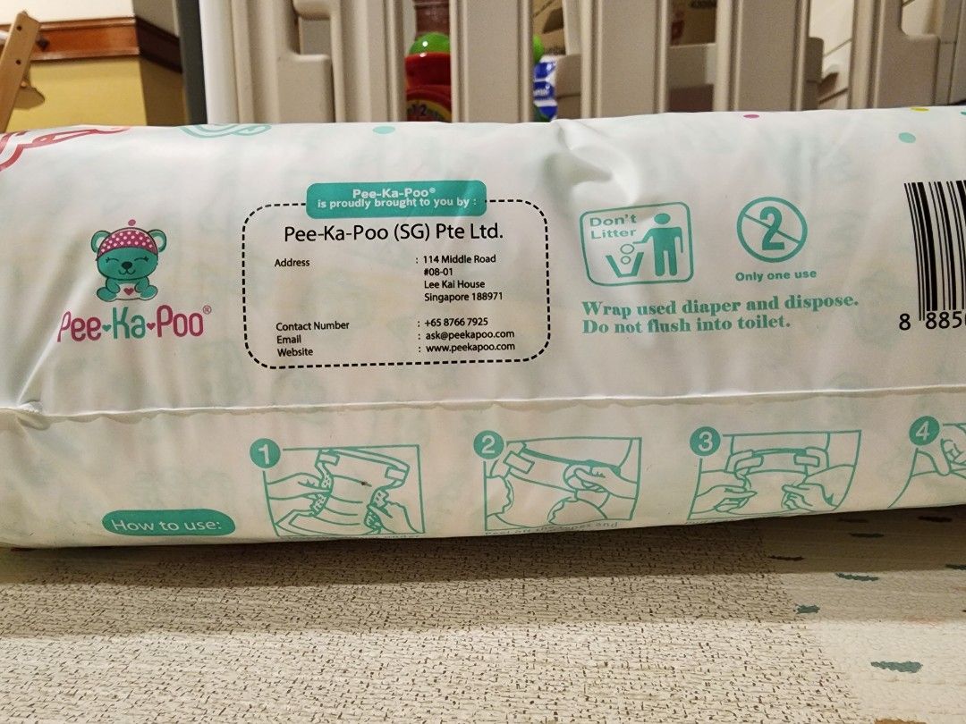 PEE KA POO Baby Diapers, Babies & Kids, Bathing & Changing, Diapers ...