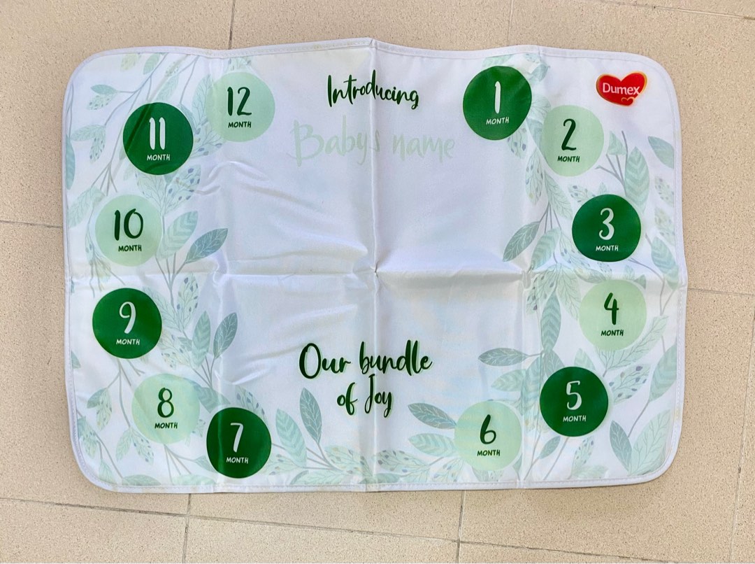 Baby Milestone or Thick Water Proof Plastic Changing Mat, Babies & Kids ...