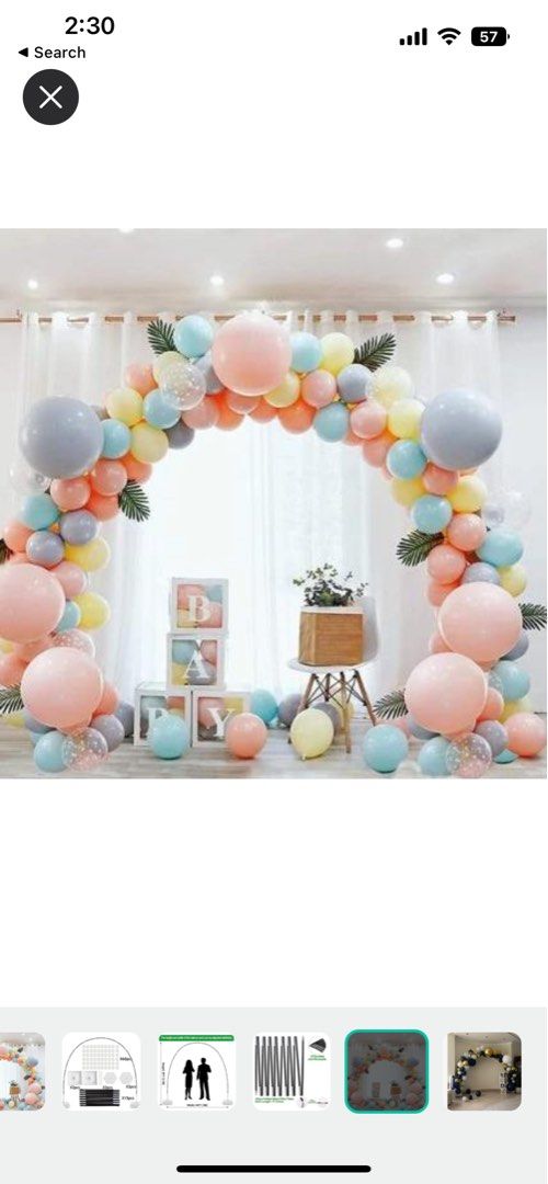 Balloon arc set up only, Furniture & Home Living, Home Decor, Other ...