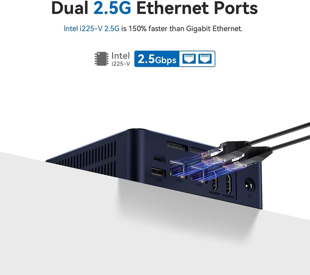 Beelink EQ12 Pro Mini PC, Intel Core i3 Processor N305 (8C/8T, up to 3.8Ghz), 16G DDR5 500G PCIe ...