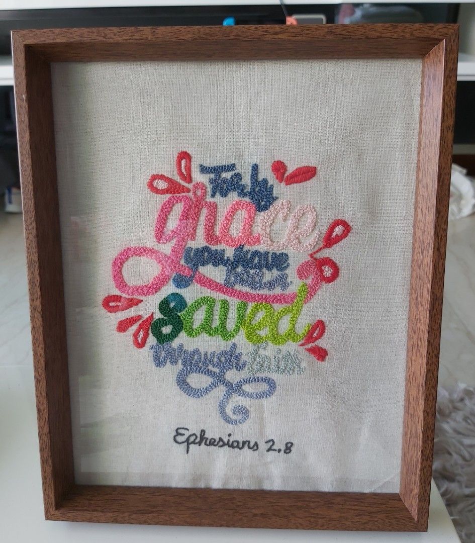 Bible verse embroidery, Hobbies & Toys, Stationery & Craft, Handmade ...