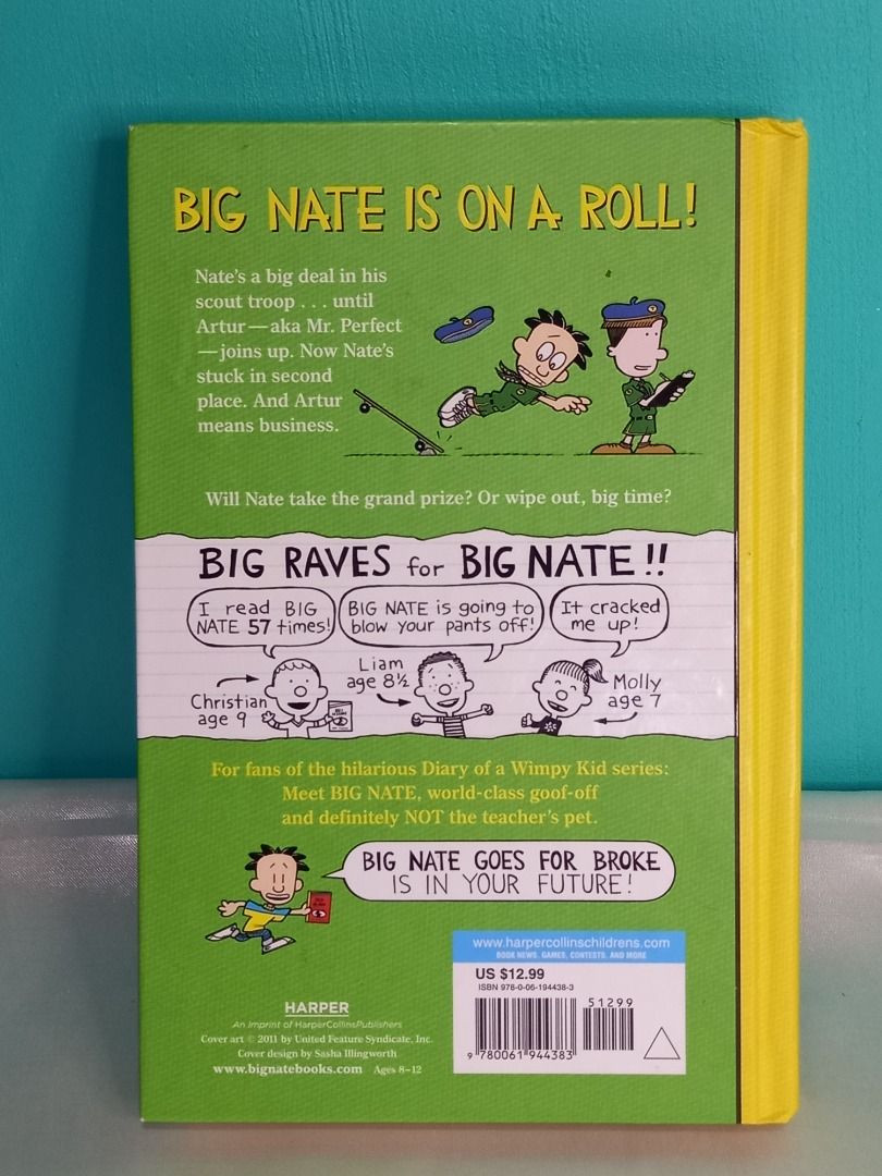 Big Nate On A Roll Lincoln Peirce Hardbound, Hobbies & Toys, Books ...