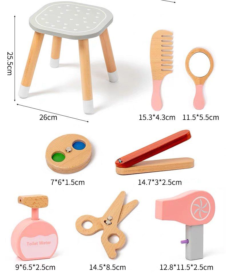 BNIB Kids Wooden European Baby Dresser Toy Dressing Table Hair Styling ...
