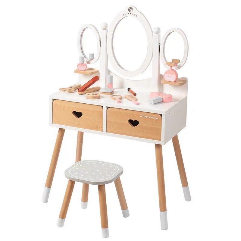 BNIB Kids Wooden European Baby Dresser Toy Dressing Table Hair Styling ...