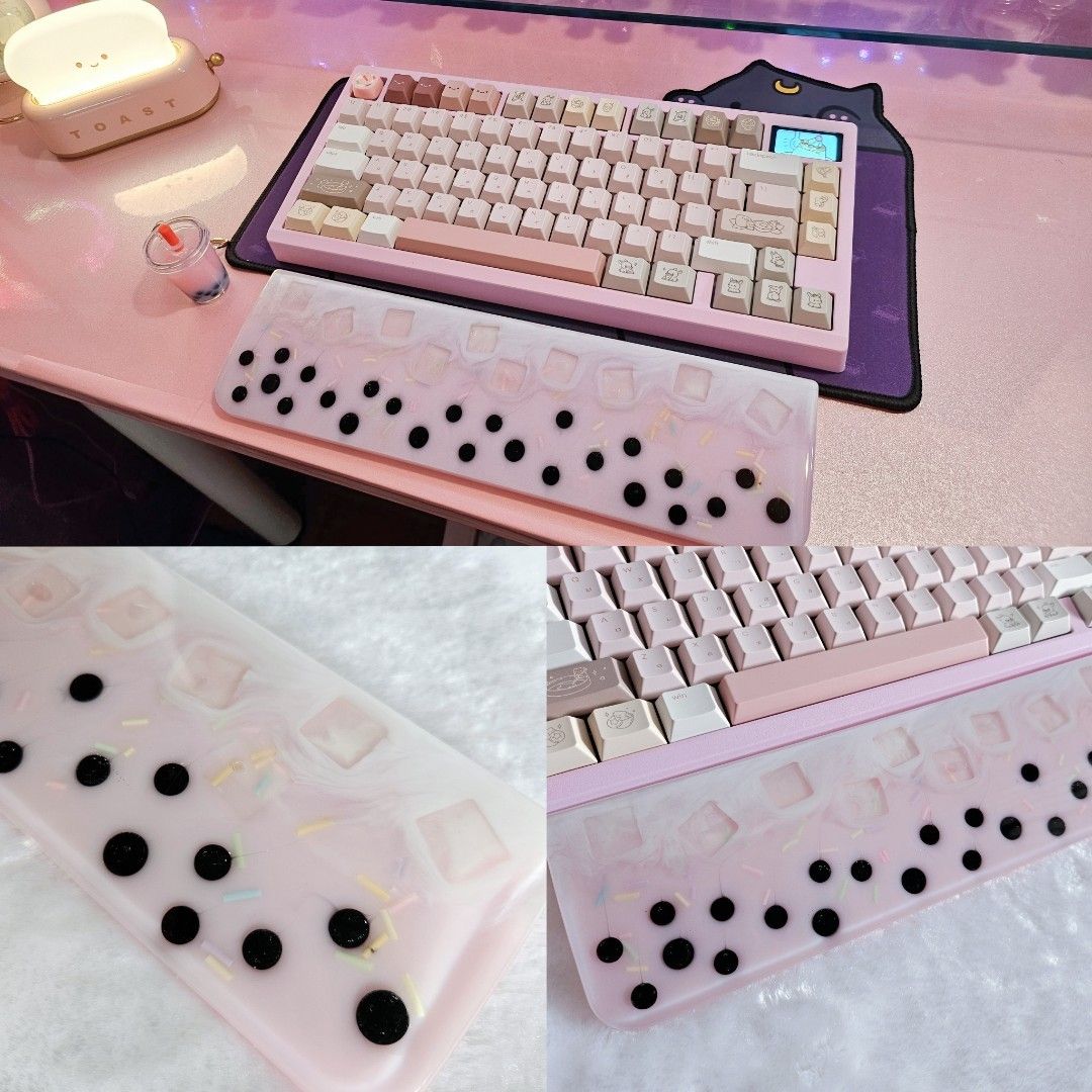Boba Milk Tea Artistan Resin Wrist Rest Custom, Computers & Tech, Parts ...