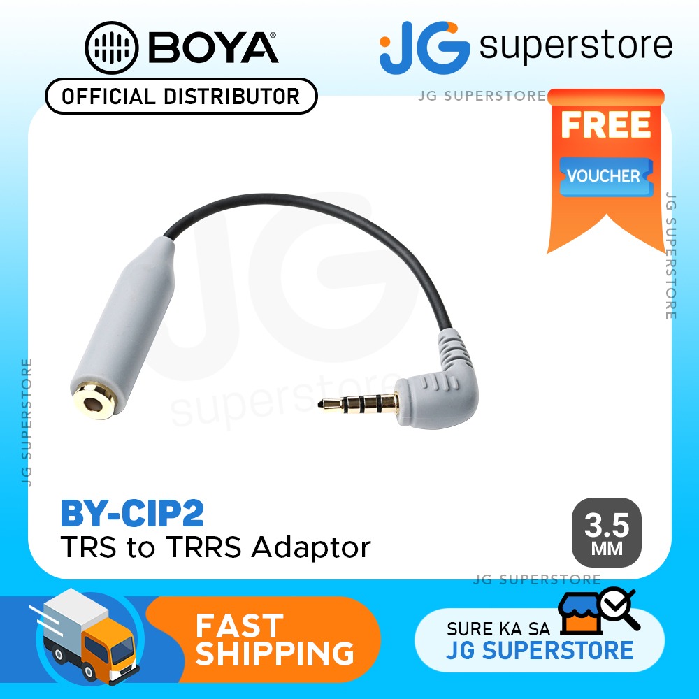 Boya BY-CIP2 TRS to TRRS Adapter 3 Poles Female to 4 Poles Male Smart Audio Phone Smartphone ...