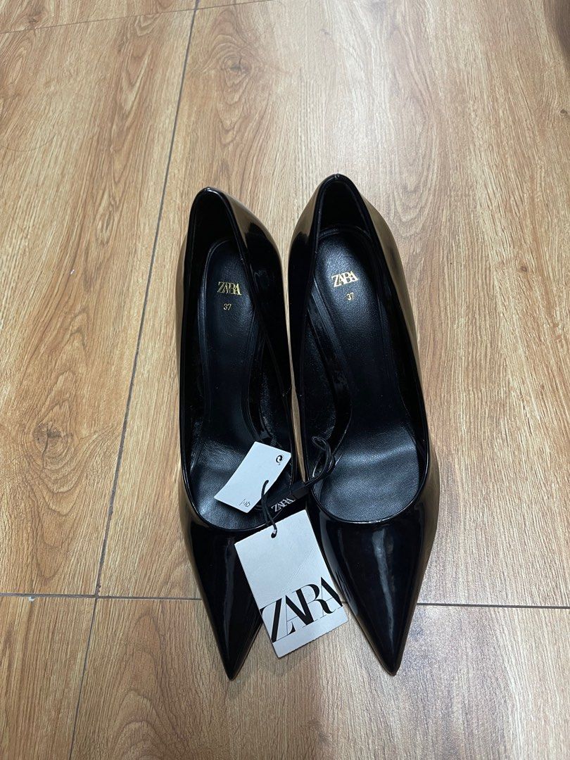 BRAND NEW & AUTHENTIC ZARA PUMP HEELS BLACK, Women's Fashion, Footwear ...