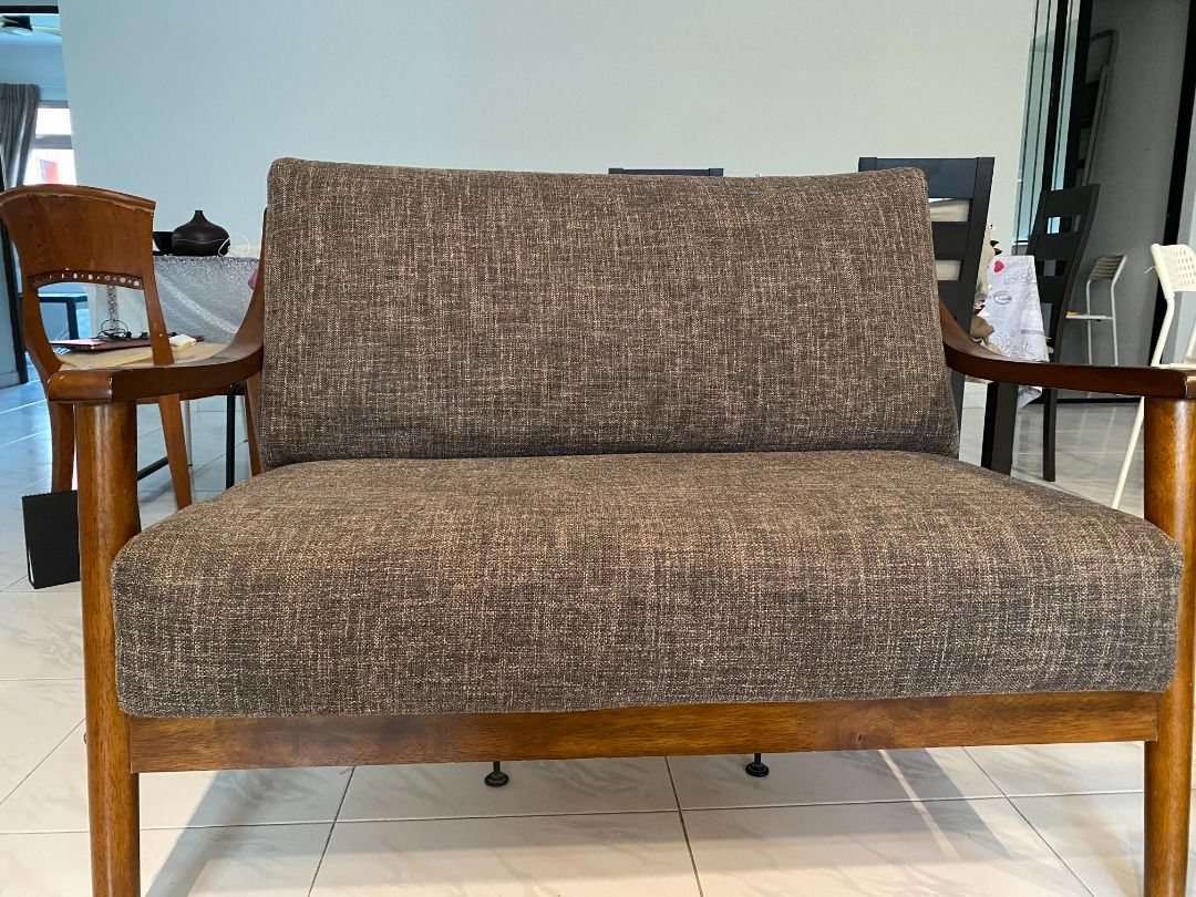 BRENNAN 3+2 SEATER (FAB) LAVA FABRIC SOFA, Furniture & Home Living ...