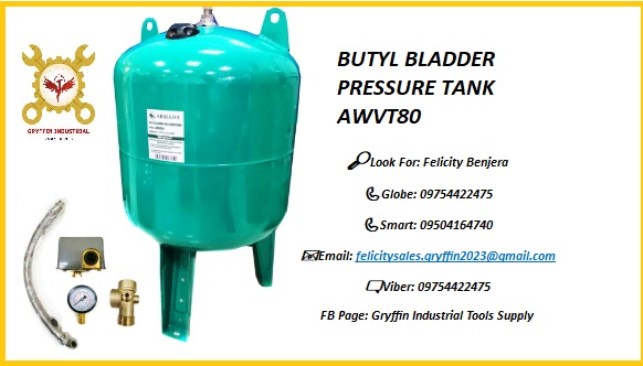 BUTYL BLADDER PRESSURE TANK AWVT80, Commercial & Industrial, Industrial ...
