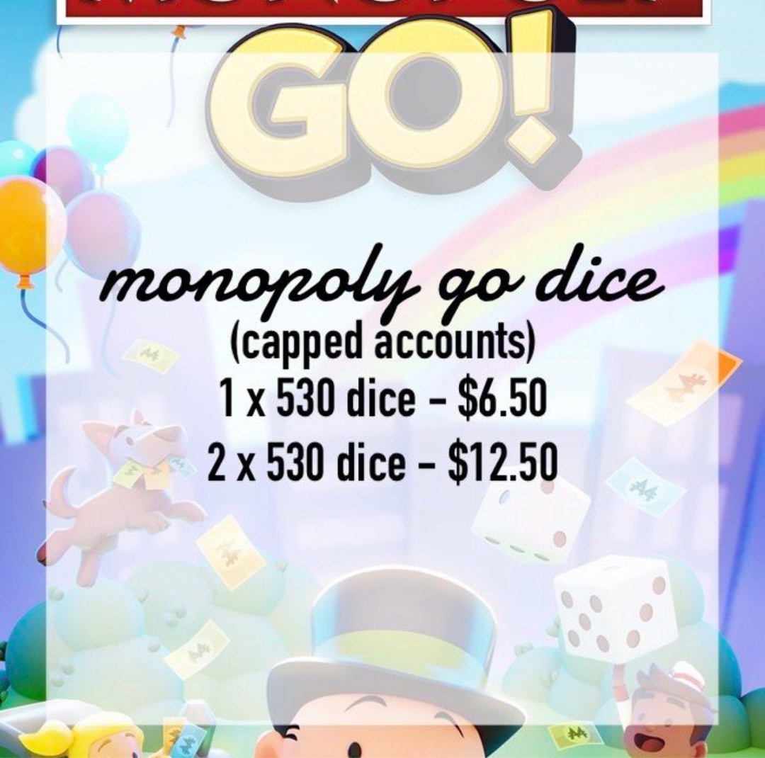 [CAPPED] Monopoly Go dice, Video Gaming, Gaming Accessories, In-Game ...