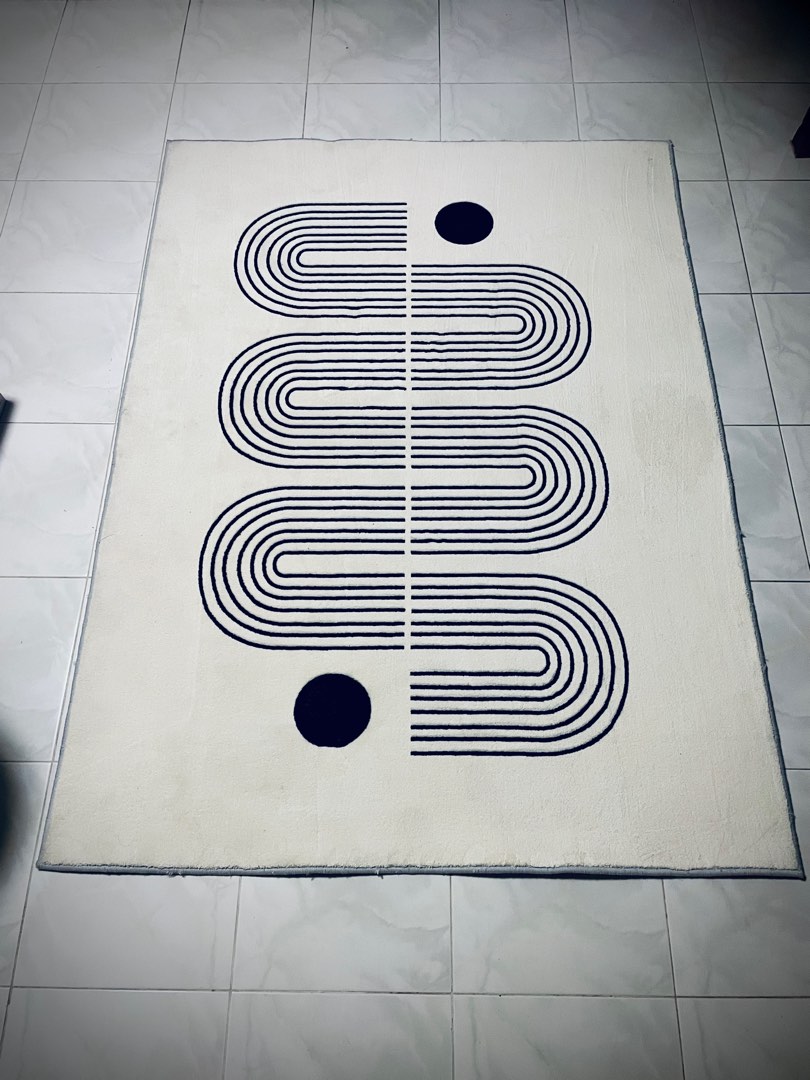 Carpet - Modern : Black and White, Furniture & Home Living, Home Decor ...