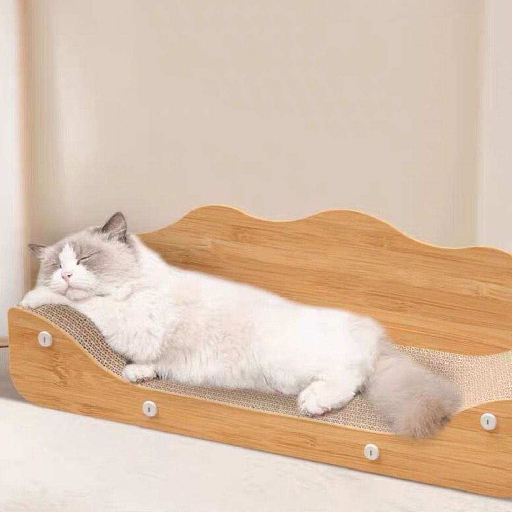 Cat Scratcher Board Wave Scratcher Lounge Sofa Bed Thick Scratching ...