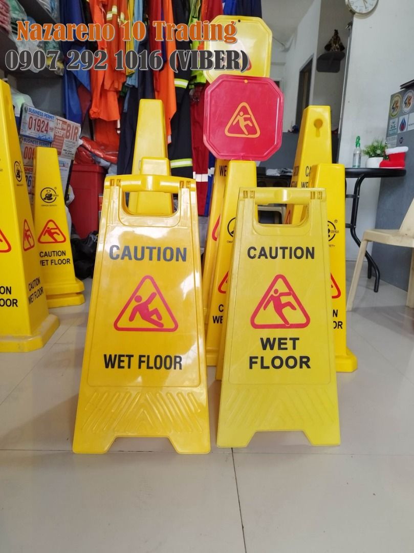 Caution wet floor signage A-Type 33, Furniture & Home Living, Cleaning ...