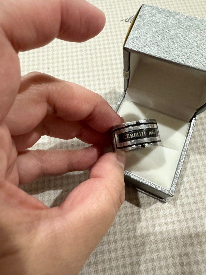 Cerruti 1881 Silver Men Ring, Luxury, Accessories on Carousell