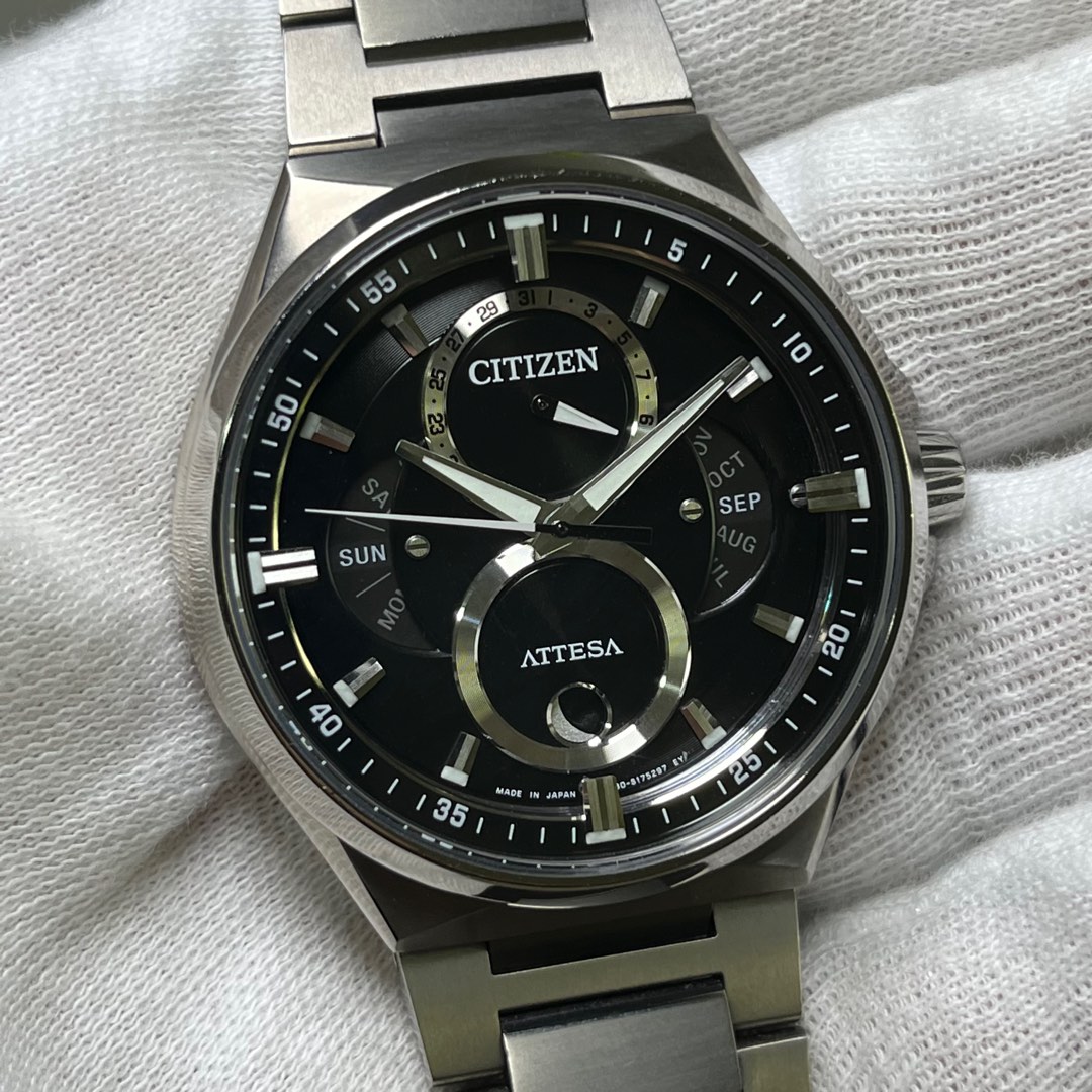 [直購品]CITIZEN BU0060-68E 鈦金屬月相光動能錶 盒單全, 他的時尚, 手錶及配件, 手錶在旋轉拍賣