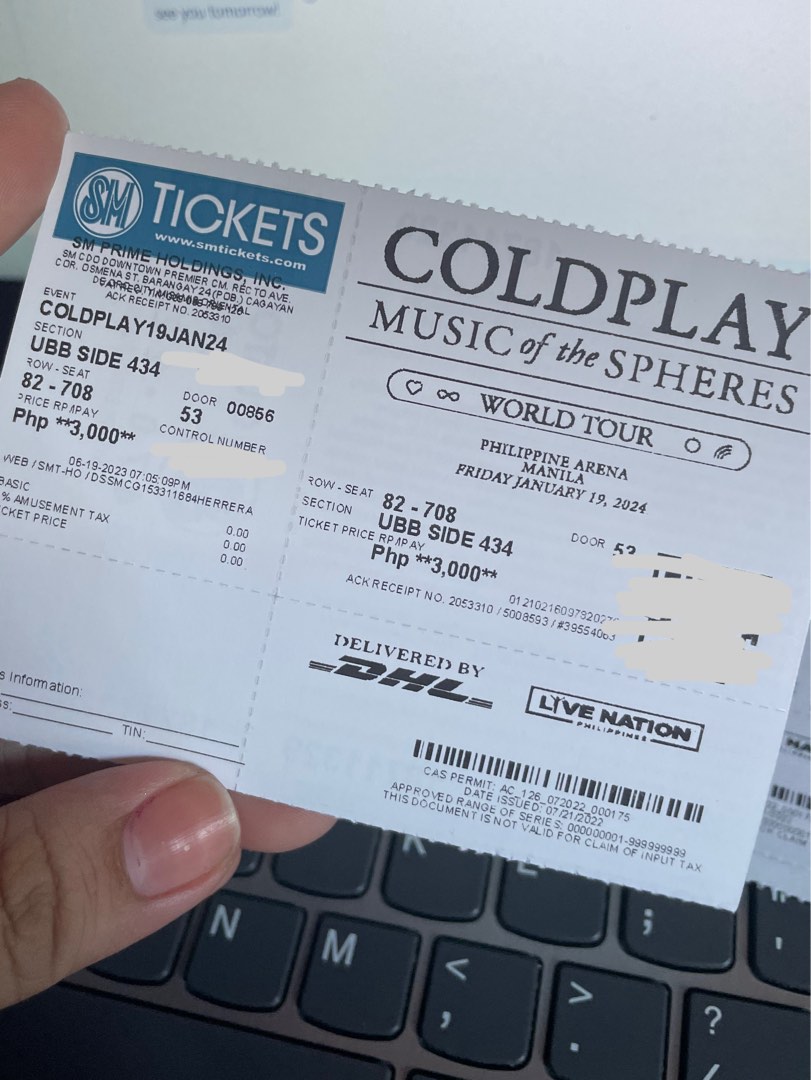 Coldplay (PH) Concert, Tickets & Vouchers, Event Tickets on Carousell