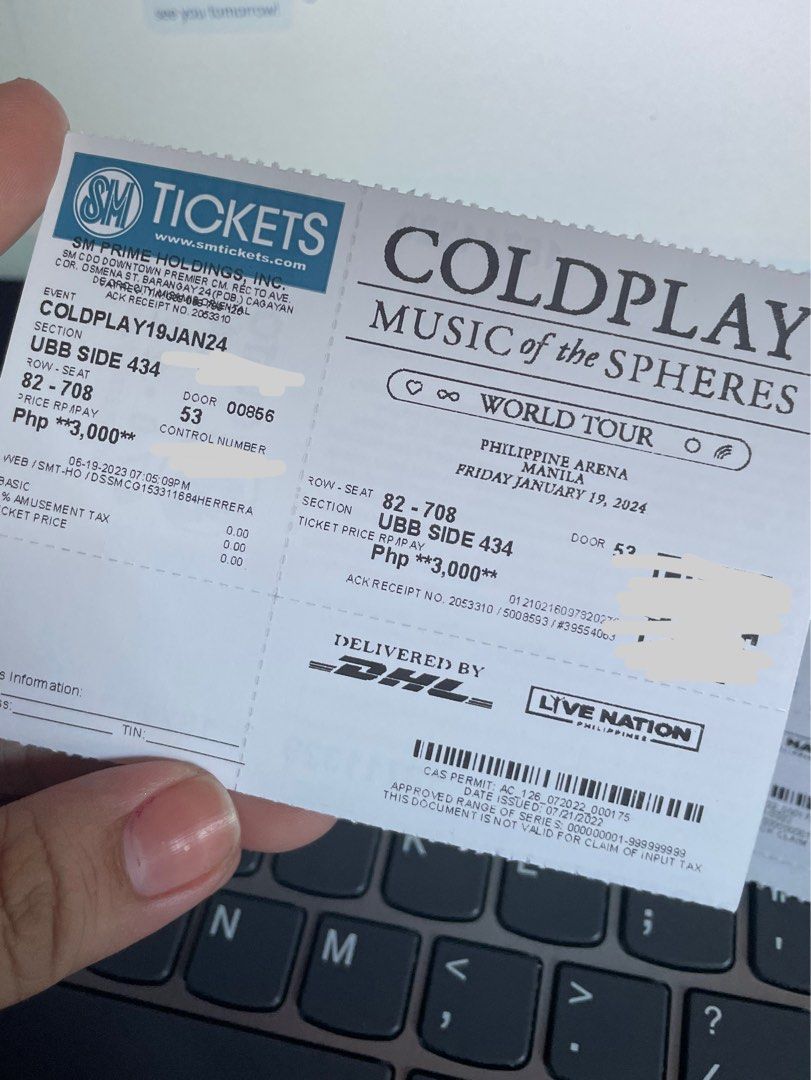 Coldplay (PH) Concert, Tickets & Vouchers, Event Tickets on Carousell