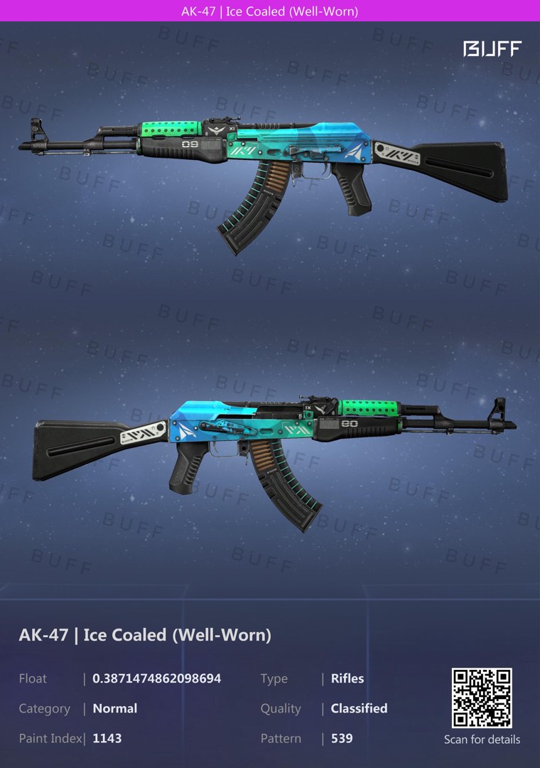 CSGO / CS2 AK-47 ice coaled WW, Video Gaming, Gaming Accessories, In ...