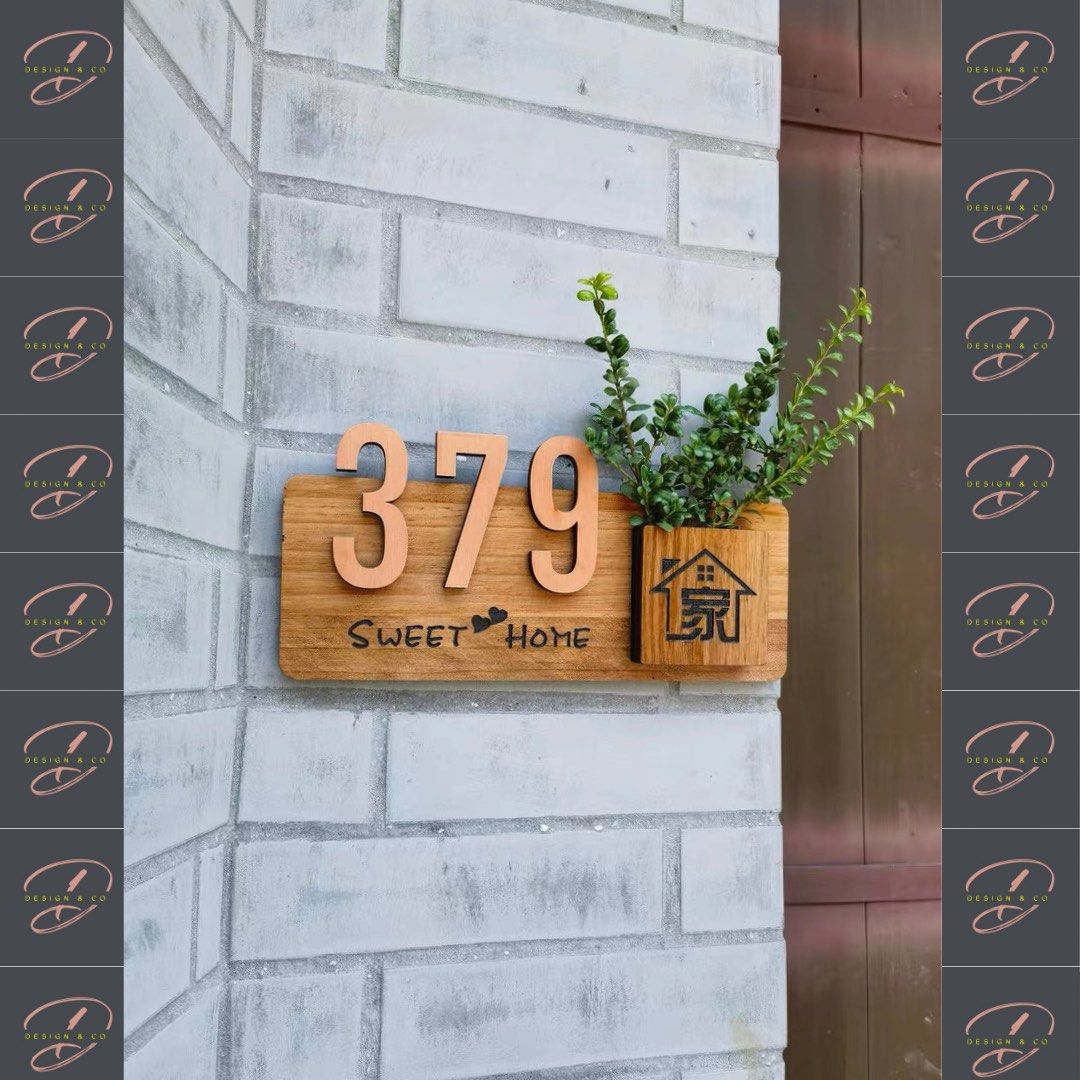 Custom Door Signs/ Unit Number plates / Company name Signs /HDB door ...