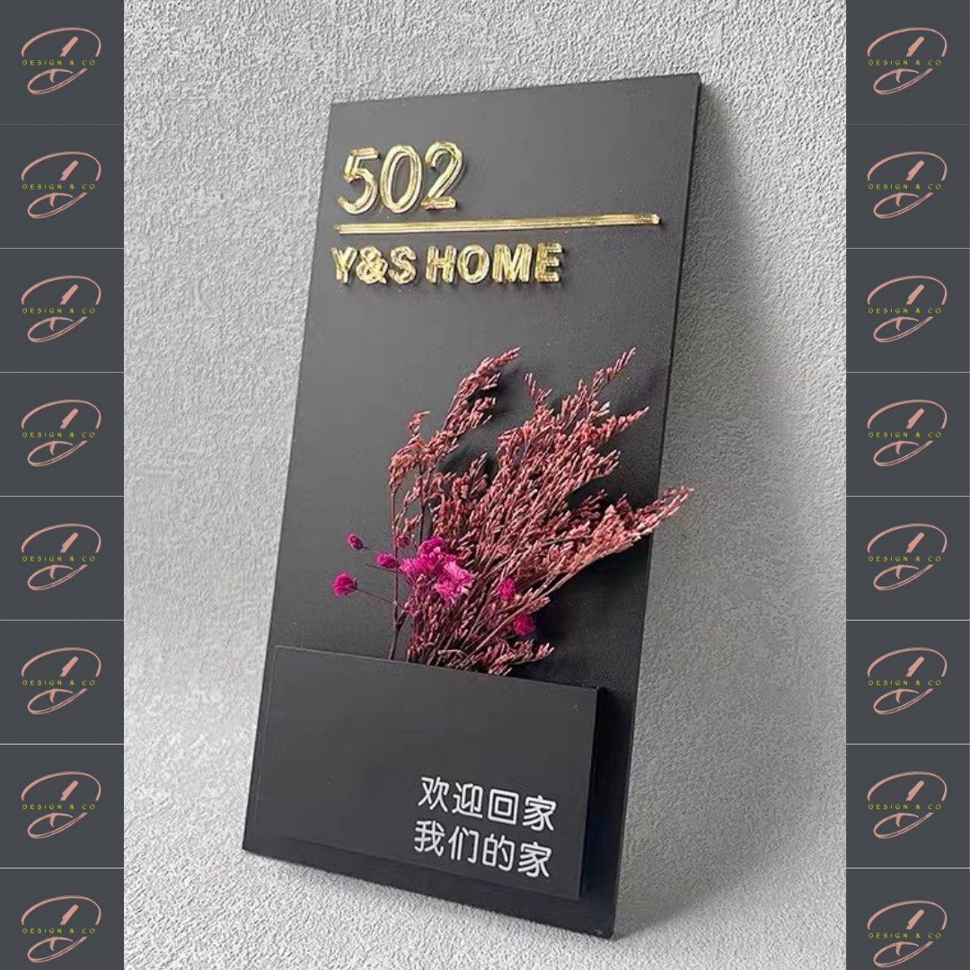 Custom Door Signs/ Unit Number plates / Company name Signs /HDB door ...