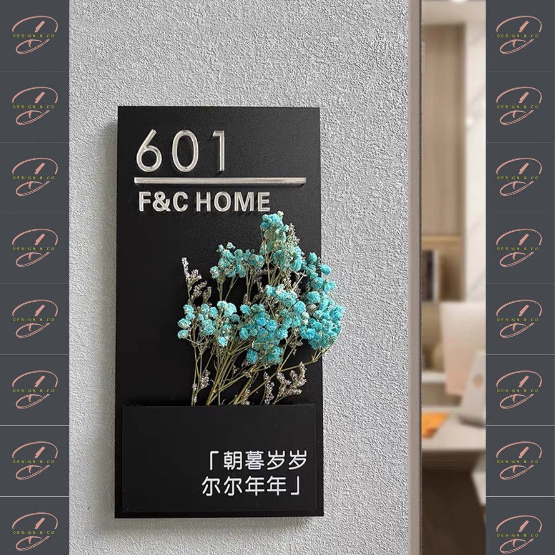 Custom Door Signs/ Unit Number plates / Company name Signs /HDB door ...