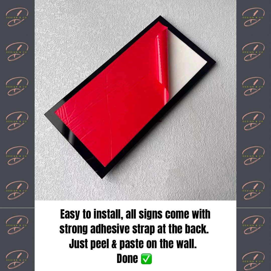 Custom Door Signs/ Unit Number plates / Company name Signs /HDB door ...