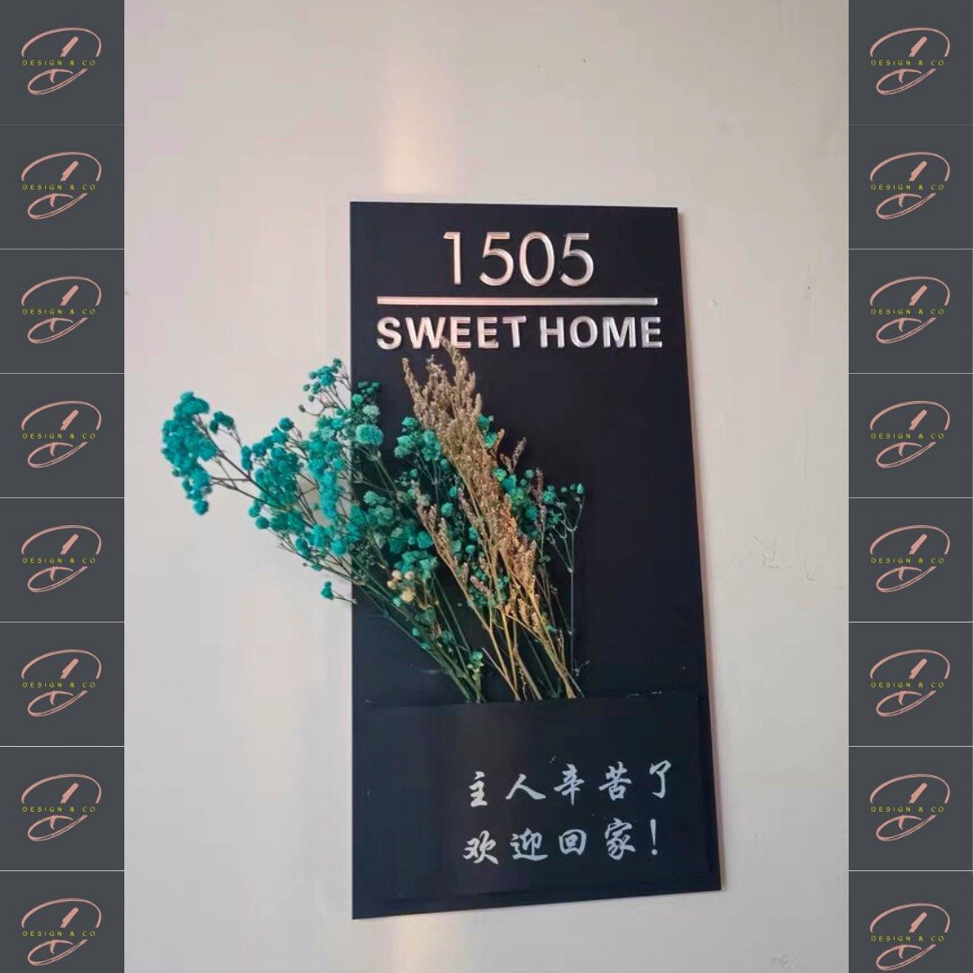 Custom Door Signs/ Unit Number plates / Company name Signs /HDB door ...