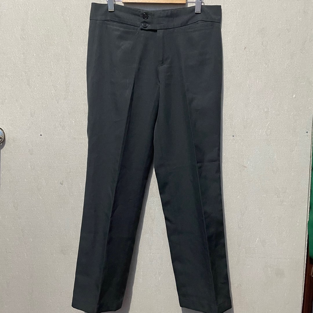 Dark Grey Slacks Office Pants, Women's Fashion, Bottoms, Other Bottoms ...