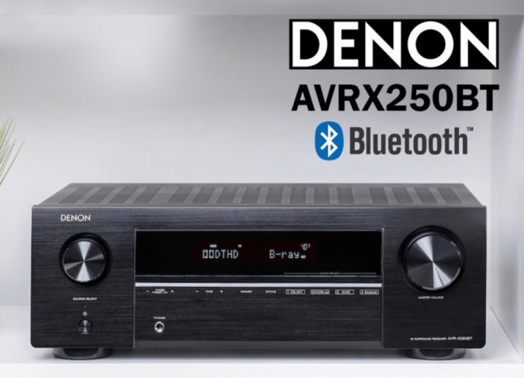 Denon : AVR-X250BT 4K UHD BT 5.1Ch AV Receiver (Latest model), Audio ...