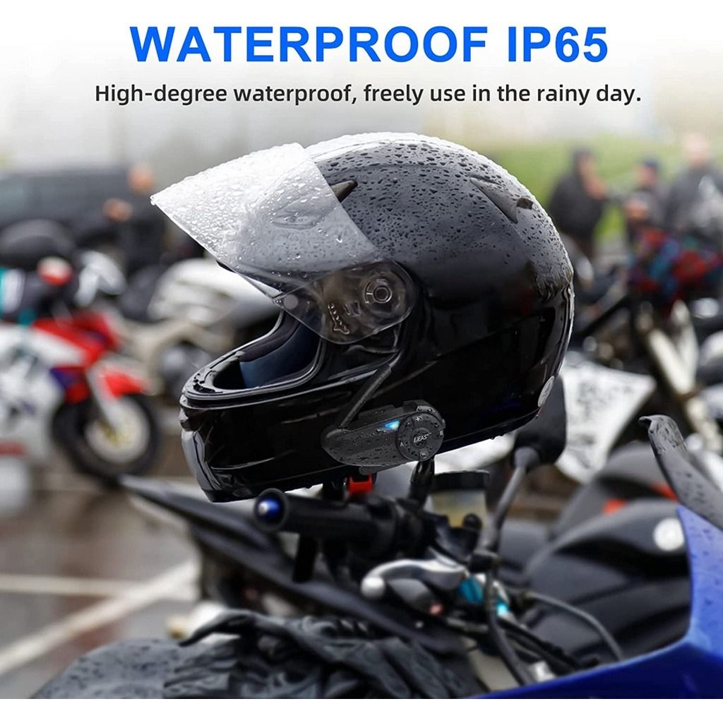 EJEAS V4 Plus Motorcycle Intercom Bluetooth Headset with 1500M BT ...