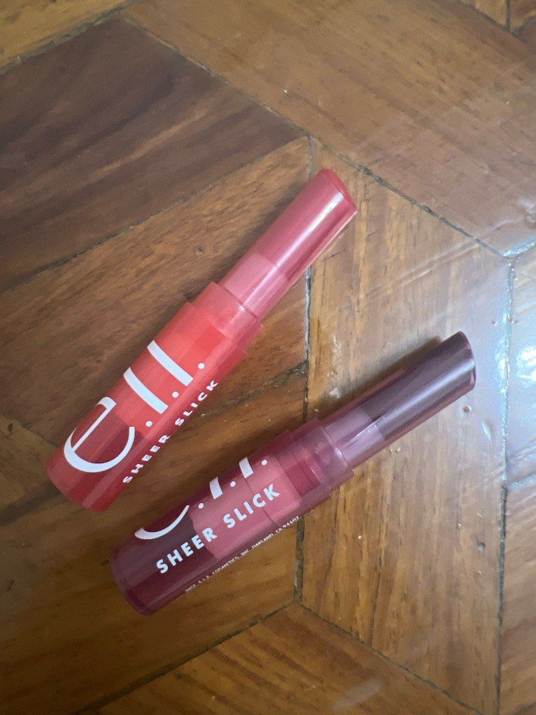 ELF Sheer Slick in Cherry Slush and Black Cherry, Beauty & Personal ...