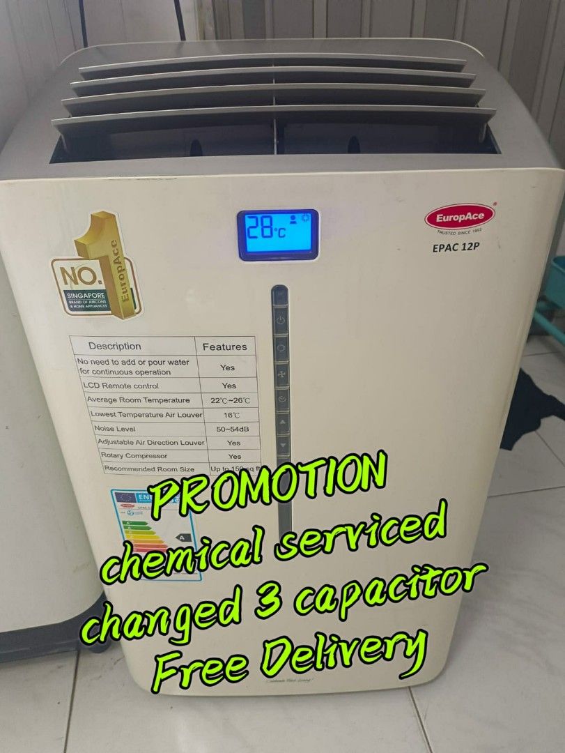 Europace Portable Aircon 12000btu, TV & Home Appliances, Air ...