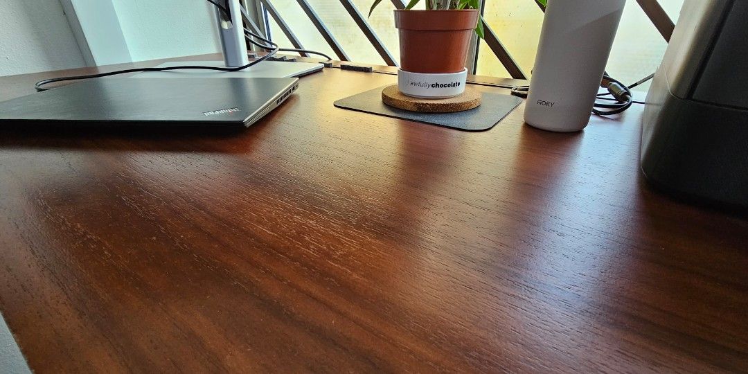 Everdesk table and Ergotune chair, Furniture & Home Living, Furniture ...