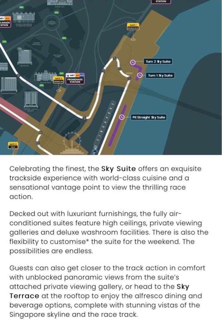 F1 2023 Sky Suite ticket - Sep 16 Sat, Tickets & Vouchers, Event ...
