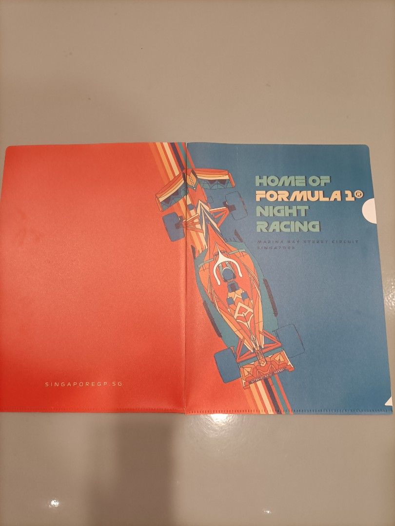 f1 night racing plastic folder (brand new), Hobbies & Toys, Stationery ...