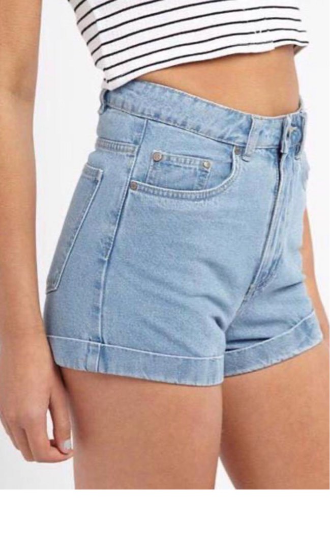 Factorie blue denim shorts, Women's Fashion, Bottoms, Shorts on Carousell