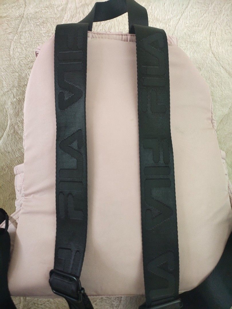 FILA PINK QUILTED BACKPACK, Men's Fashion, Bags, Backpacks on Carousell