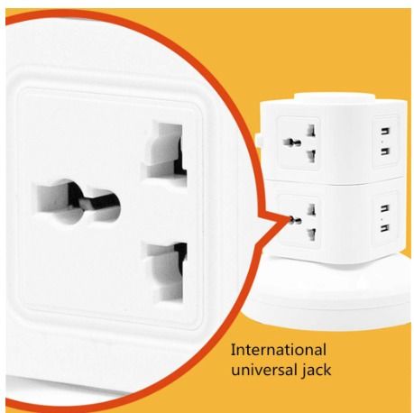 Five-layer vertical socket power strip multi-function tower socket USB ...