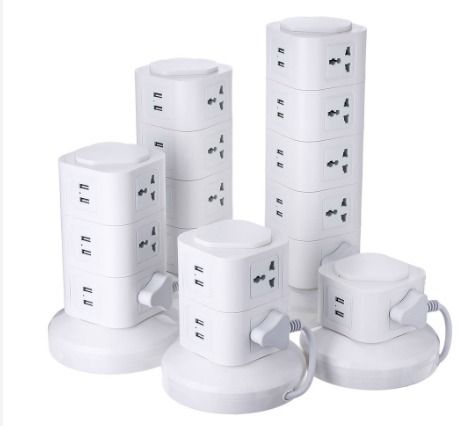Five-layer vertical socket power strip multi-function tower socket USB ...