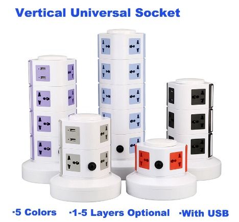 Five-layer vertical socket power strip multi-function tower socket USB ...