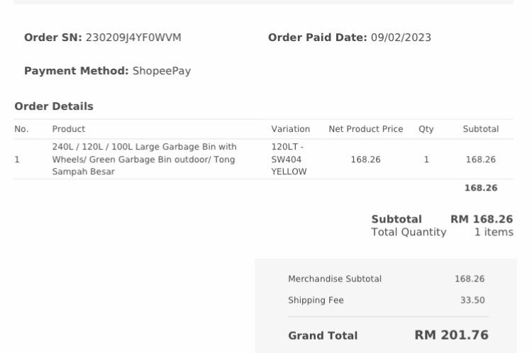 Garbage Bin Tong Sampah Heavy Duty, Furniture & Home Living, Cleaning ...